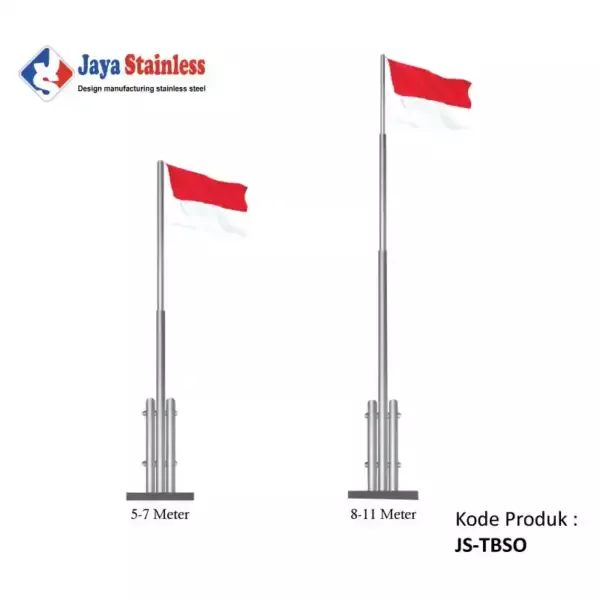 Tiang Bendera Indoor-Outdoor Stainless - Bumata